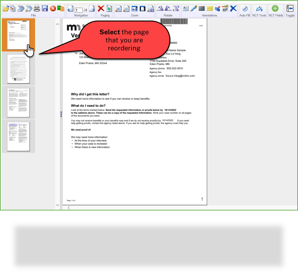 Reorder Single and Multiple Pages – NCT CaseWorks