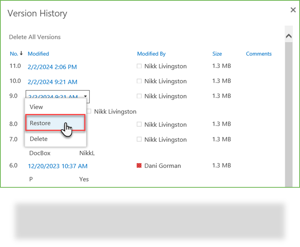 Restore Earlier Versions of a Document – NCT CaseWorks