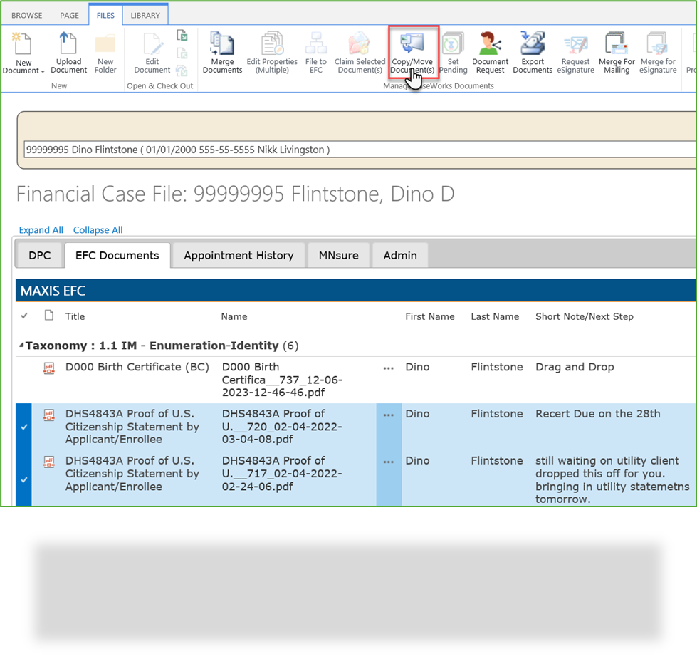 Copy/Move Document(s) from One Case File to Another within an Edition ...