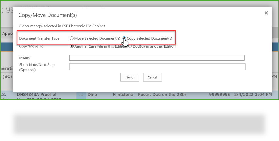 Copy/Move Document(s) from One Case File to Another within an Edition – NCT CaseWorks
