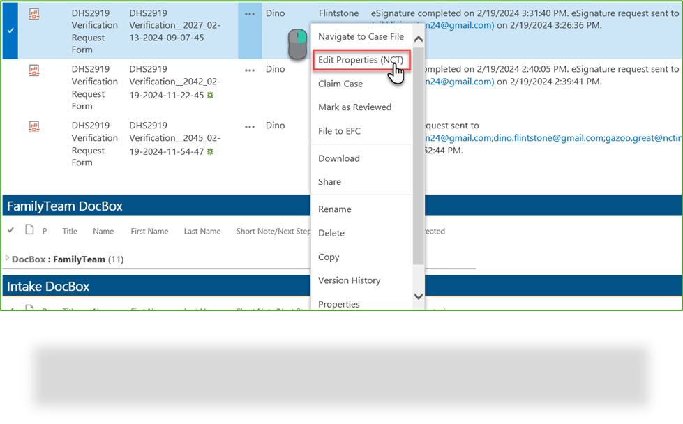 Confirmation in CaseWorks that a Document has been eSigned – NCT CaseWorks