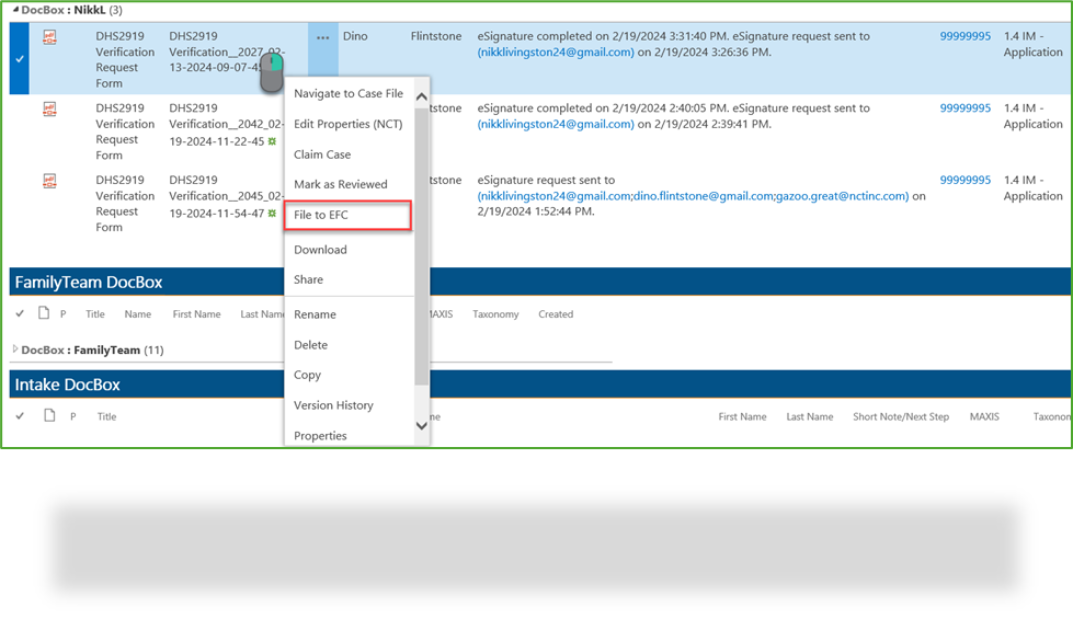 File a Document to the EFC from DocBox or DPC – NCT CaseWorks