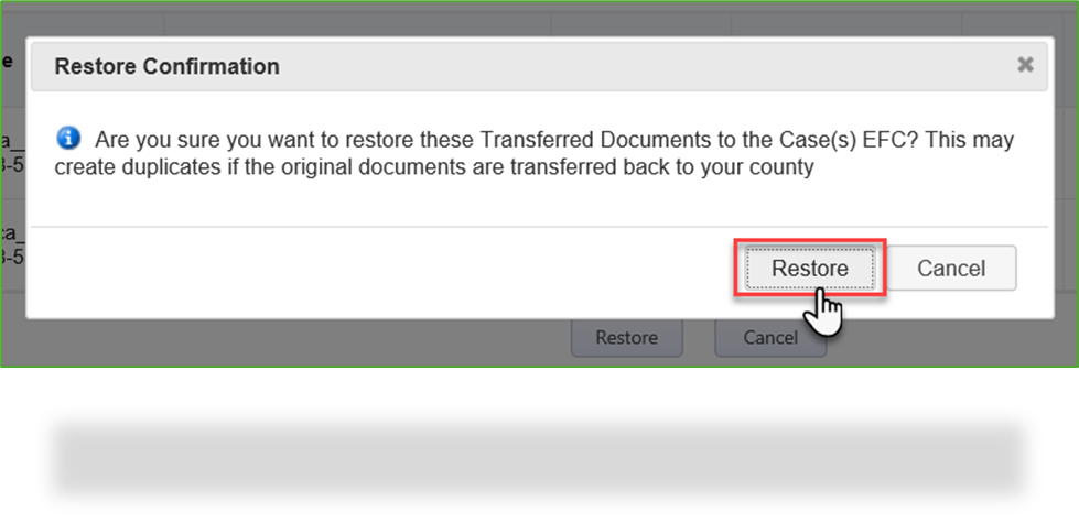Viewing and Restoring Documents from a Transferred Case File – NCT CaseWorks