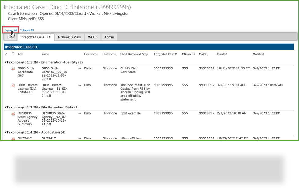MSE Integrated Case Electronic Filing Cabinet (EFC) Tab – NCT CaseWorks