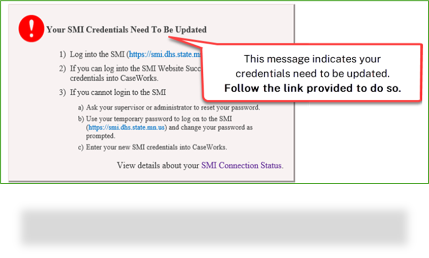 Troubleshooting SMI Credentials – NCT CaseWorks