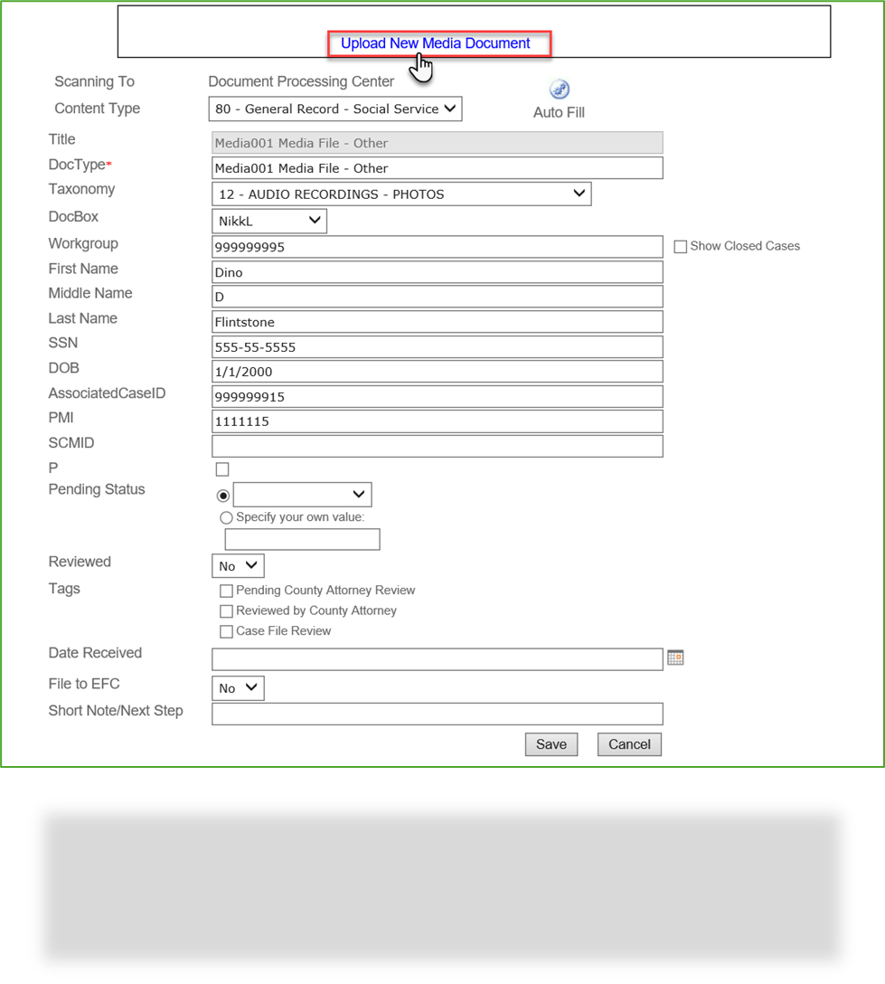 Upload Voice Signatures in the APN (SSE) – NCT CaseWorks