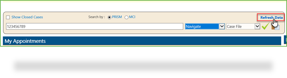 Refresh Search in All Purpose Navigation – NCT CaseWorks