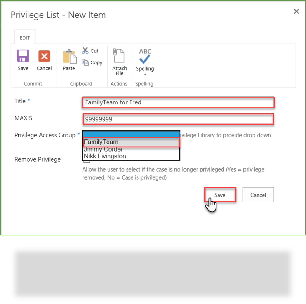 Add Privileged Status to a Case – NCT CaseWorks