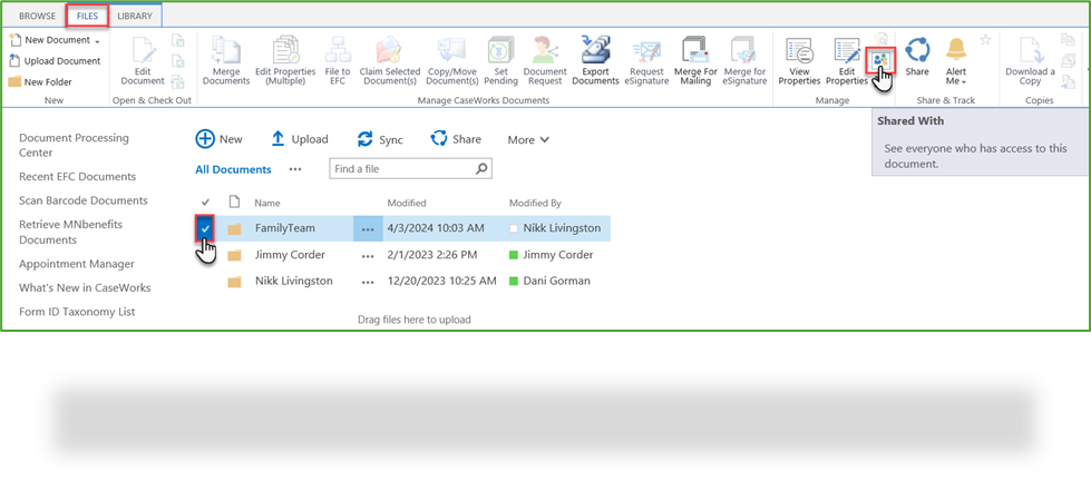 Create a New Privilege Folder – NCT CaseWorks
