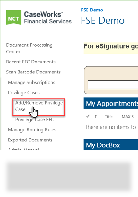 Remove a Case from a Privileged Status Folder – NCT CaseWorks
