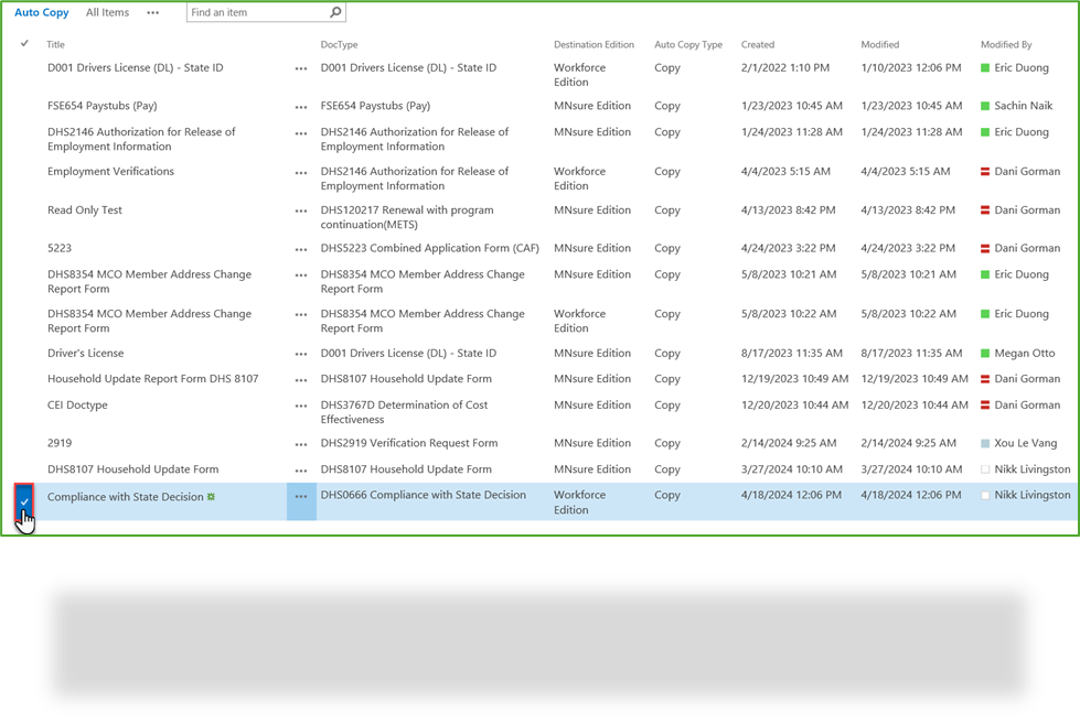 Edit an AutoCopy Doctype – NCT CaseWorks