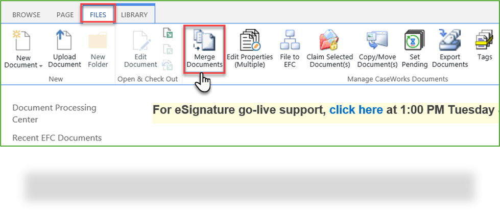 Merge Documents – NCT CaseWorks