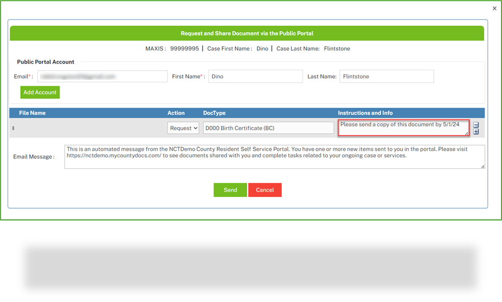 Requesting Documents for Client to Upload – NCT CaseWorks