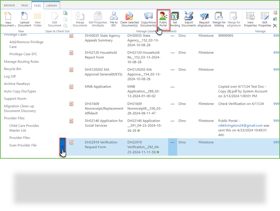 Sharing Documents – NCT CaseWorks