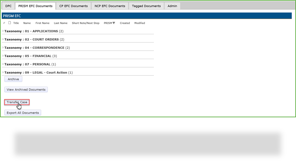 Transferring Select Documents/Taxonomies to another CaseWorks County – NCT CaseWorks