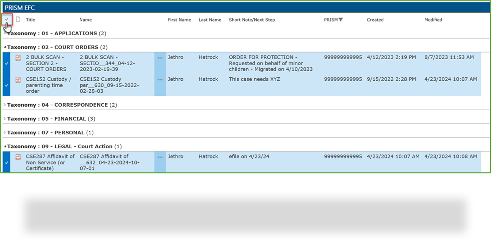 Transferring Select Documents/Taxonomies to another CaseWorks County – NCT CaseWorks