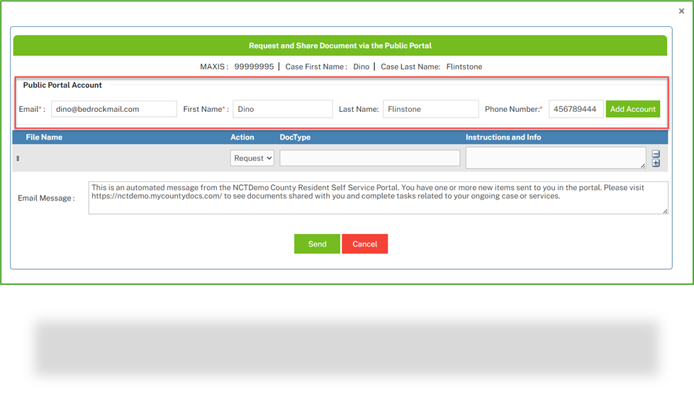 Adding a Portal Account for the Client – NCT CaseWorks