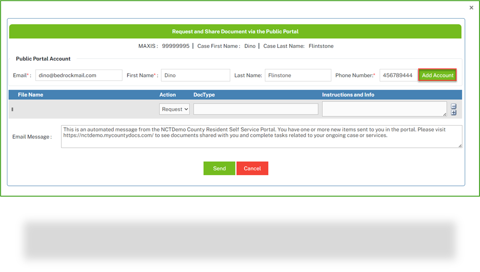 Adding a Portal Account for the Client – NCT CaseWorks