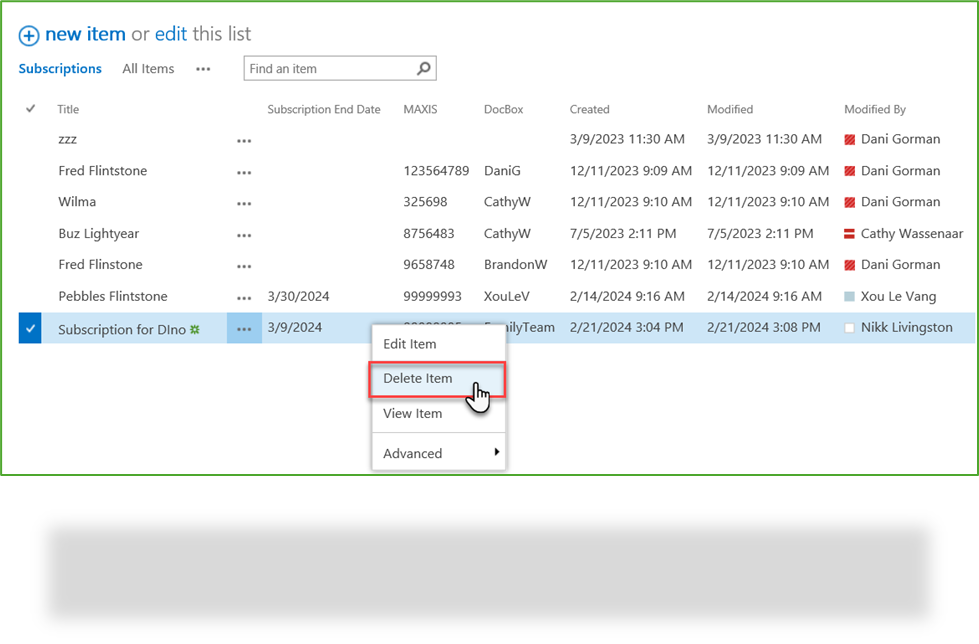 Manage Subscriptions – NCT CaseWorks