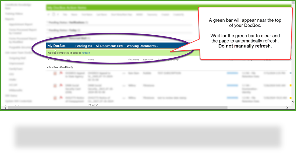Checking in Documents – NCT CaseWorks