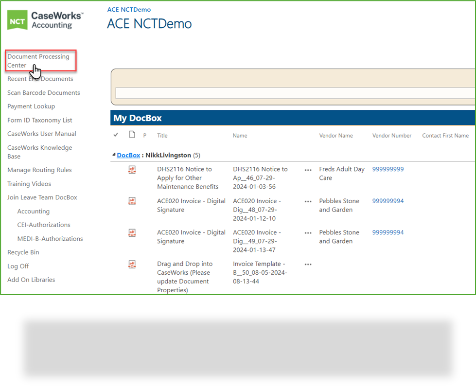Upload Batch directly to IFS from CaseWorks – NCT CaseWorks