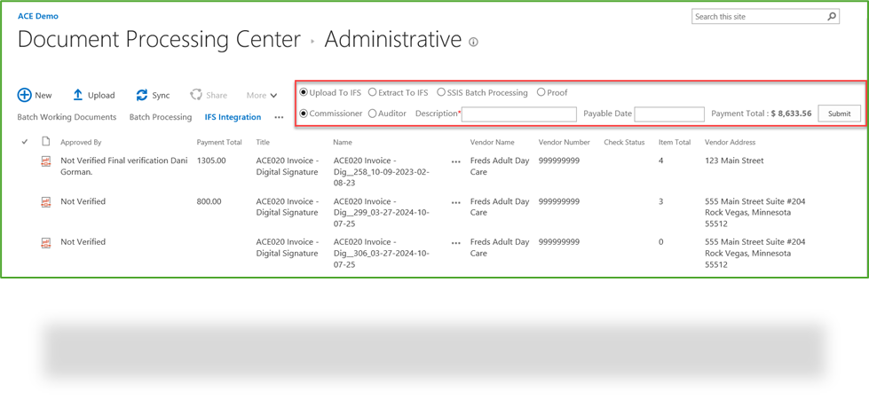 Upload Batch directly to IFS from CaseWorks – NCT CaseWorks