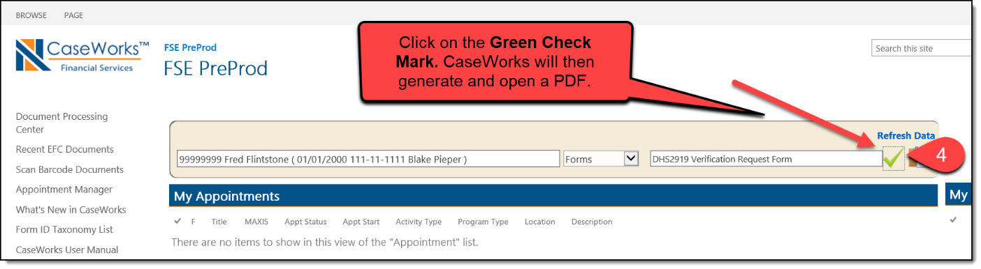 Generate an Auto-Fill Form – NCT CaseWorks