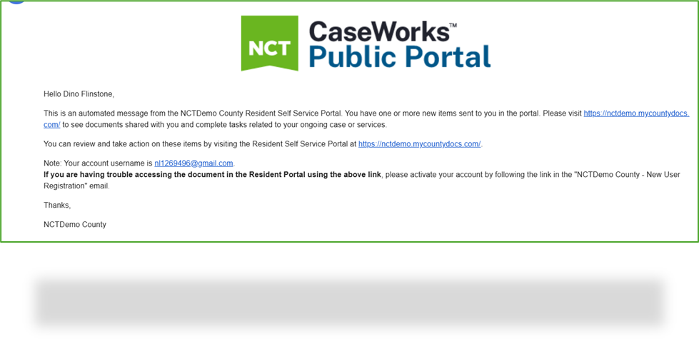 How will I know when more items are sent to me to complete? – NCT CaseWorks